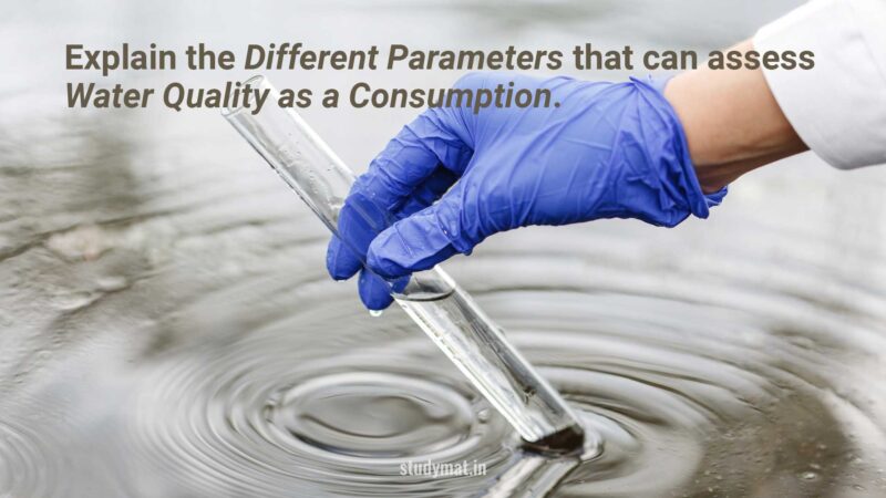 Explain the Different Parameters that can assess Water Quality as a ...